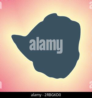 Zimbabwe poster. Map of the country with colorful regions. Shape of ...