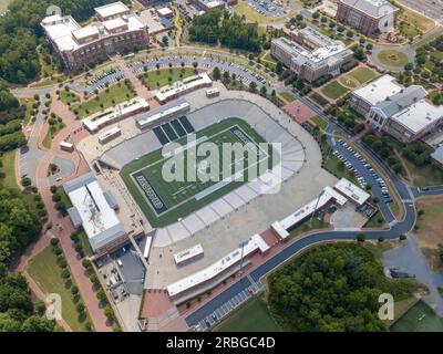 Aerial view of Jerry Richardson Stadium at the University of North ...