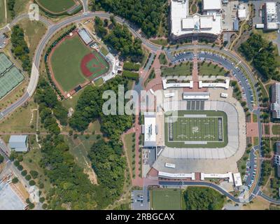 Aerial view of Jerry Richardson Stadium at the University of North ...