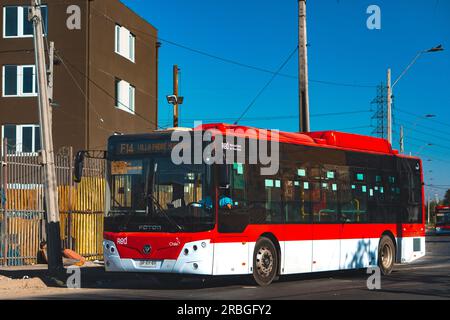 Santiago, Chile - April 06 2023: A brand new public transport ...
