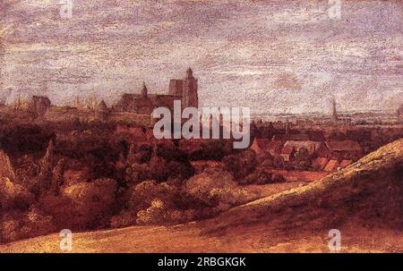 Hercules Seghers' 'View of Brussels from the North-East' depicts a ...