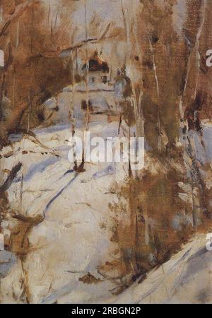 Winter in Abramtsevo 1886 by Valentin Serov Stock Photo - Alamy
