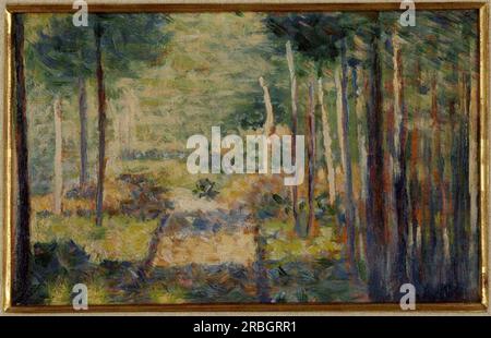 Georges Seurat - Alley Forest Barbizon 1883 Stock Photo - Alamy