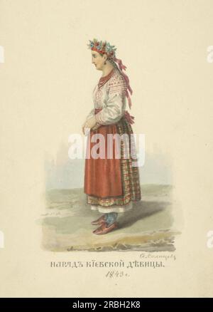 Dress of the Kyivan girl by Fyodor Solntsev Stock Photo - Alamy