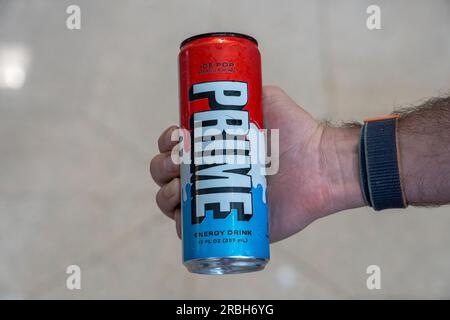 Prime Energy Drink by Logan Paul & KSI drink flavors Stock Photo - Alamy