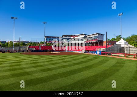 Fayetteville, AR - May 7, 2023: Bogle Park is home to the University of ...