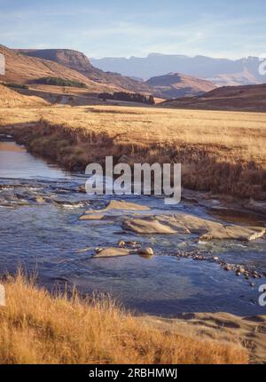 The Bushmans River flowing in Giants Castle Game Reserve within the ...