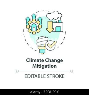 Climate change mitigation icon heatflation concept Stock Vector Image ...