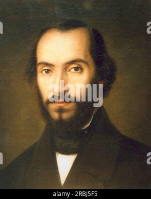 Portrait of Nicolae BÄƒlcescu by Gheorghe Tattarescu, capturing the ...