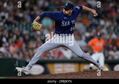 Seattle Mariners relief pitcher Tayler Saucedo throws against the ...