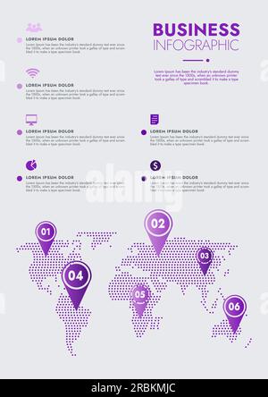 Infographic template for presentations and features data visualization ...