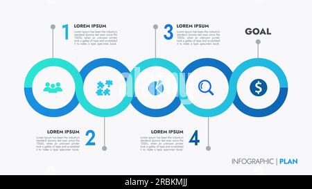 Infographic template for presentations and features data visualization ...