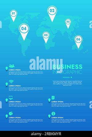 Infographic template for presentations and features data visualization includes a process chart ...