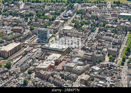 An aerial photograph of Harrogate town centre, north Yorkshire ...