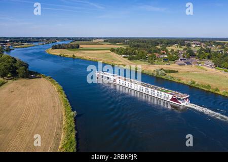 Kessel (Limburg), Netherlands - View on old medieval castle with modern ...