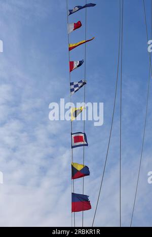 detail view, rope, rigging, sculpture, transportation, bowsprit, tall ...