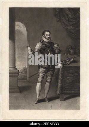 Portrait of William I, Prince of Orange, Charles Turner, After Johannes ...
