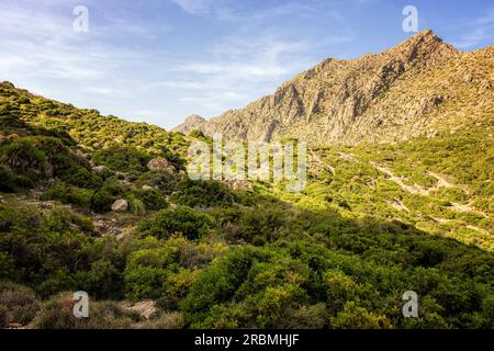Hiking trail in Bóquer Valley, Pollenca, Mallorca, Spain Stock Photo ...
