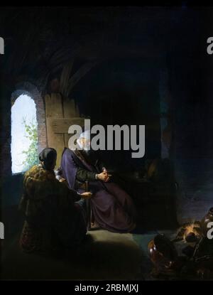 Rembrandt - Anna and the Blind Tobit 1630 Stock Photo - Alamy