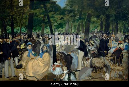 Music in the Tuileries Gardens, 1862 - Edouard Manet Stock Photo - Alamy