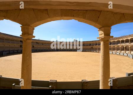 famous old bullfighting arena in Ronda, Andalusia, Spain Stock Photo ...