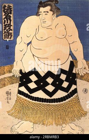 'The Sumo Wrestler 2' by Kuniyoshi Utagawa is a woodblock print ...