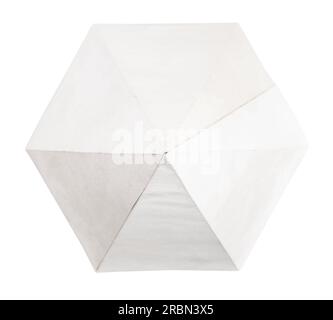 hand-crafted from paper hexagonal pyramid three-dimensional geometric ...