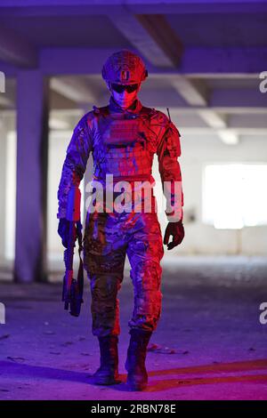 A professional soldier undertakes a perilous mission in an abandoned ...