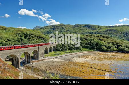 Jacobite Steam Train the return journey backwards over the nan Uamh ...