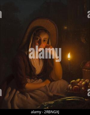 Candlelight by Petrus van Schendel, oil painting, (1806-1870), USA ...