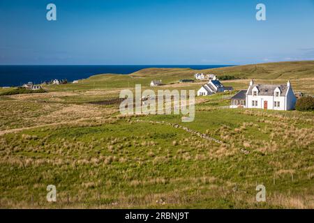 Small hamlet of Kilmaluag in the north of the Trotternish Peninsula ...