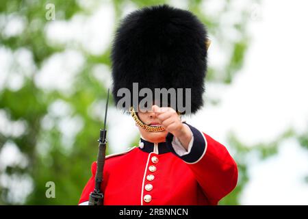 Ceremonial Guards from the Canadian Grenadier Guards (CGG) regiment perform Sentry Duties at ...