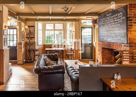 Historic pub in the village of Slaugham, West Sussex, England Stock ...