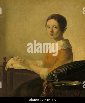 Johannes Vermeer - The Lacemaker Stock Photo - Alamy