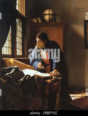 Johannes Vermeer - The Geographer Stock Photo - Alamy