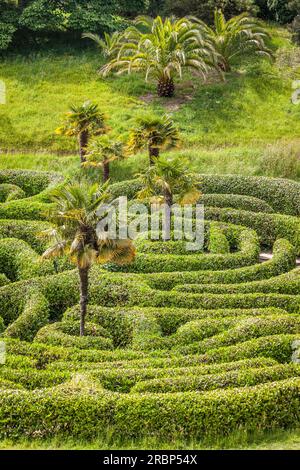 Labyrinth, Glendurgan Garden, Falmouth, Cornwall, England, United ...