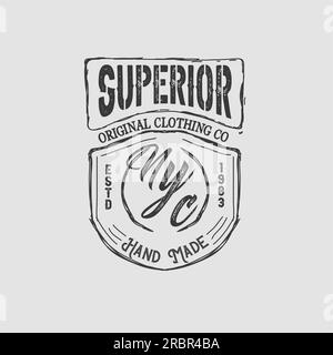 Vintage varsity typography hand drawn Vector Illustration varsity typo ...