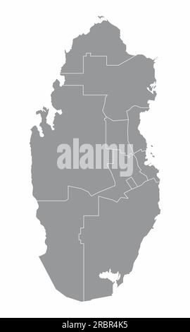 Qatar map on white background. Vector illustration Stock Vector Image ...