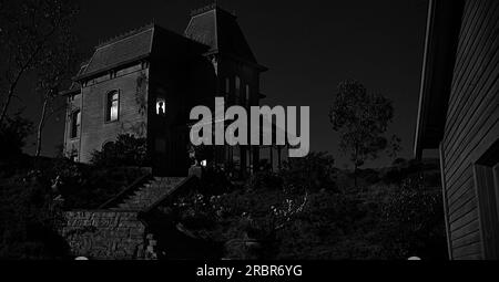 Psycho (1960) directed by Alfred Hitchcock and starring Anthony Perkins ...