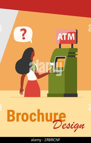 African American woman using ATM Stock Vector Image & Art - Alamy