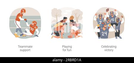 Teammate support isolated cartoon vector illustration. Teenage ...