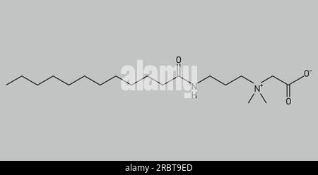 Chemical structure of Cocamidopropyl Betaine (C19H38N2O3). Chemical ...