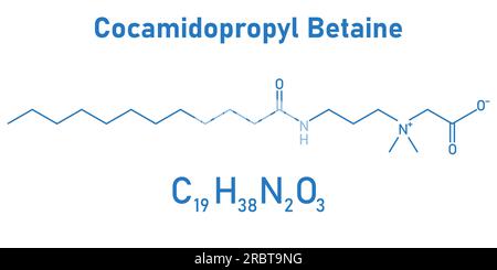 Chemical structure of Cocamidopropyl Betaine (C19H38N2O3). Chemical ...
