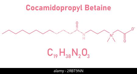 Chemical structure of Cocamidopropyl Betaine (C19H38N2O3). Chemical ...