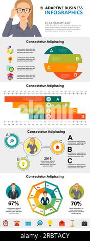 Statistics and consulting concept infographic charts set Stock Vector ...