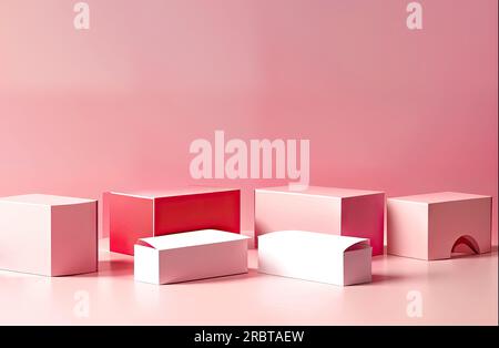 pink love Product Booth background Stock Photo - Alamy