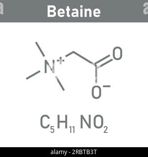 Chemical structure of Betaine (C5H11NO2). Chemical resources for ...