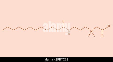 Chemical structure of Cocamidopropyl Betaine (C19H38N2O3). Chemical ...