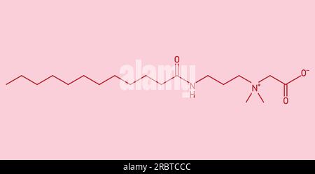 Chemical structure of Cocamidopropyl Betaine (C19H38N2O3). Chemical ...