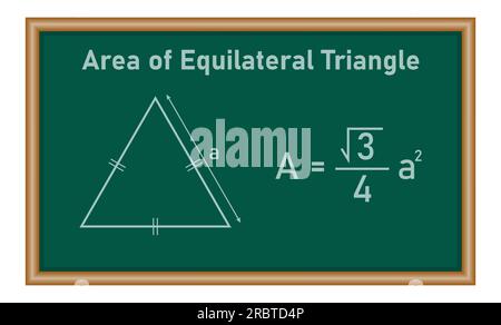 Equilateral Triangle Formula Area. Geometric shapes. isolated on white ...